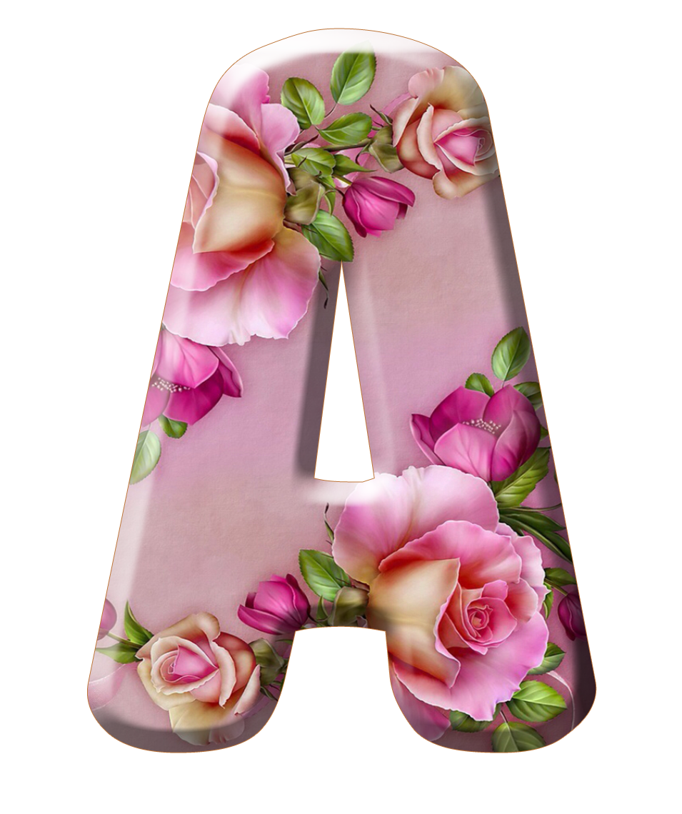 Sussurro de Amor: Alfabeto Rosas png decorativo