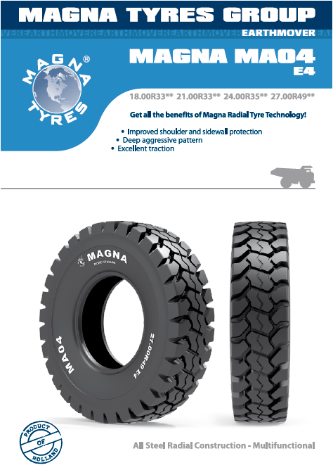 PT.MAGNA INDUSTRY AND TYRES : MAGNA TYRES MA04 24.00 R35 E4T