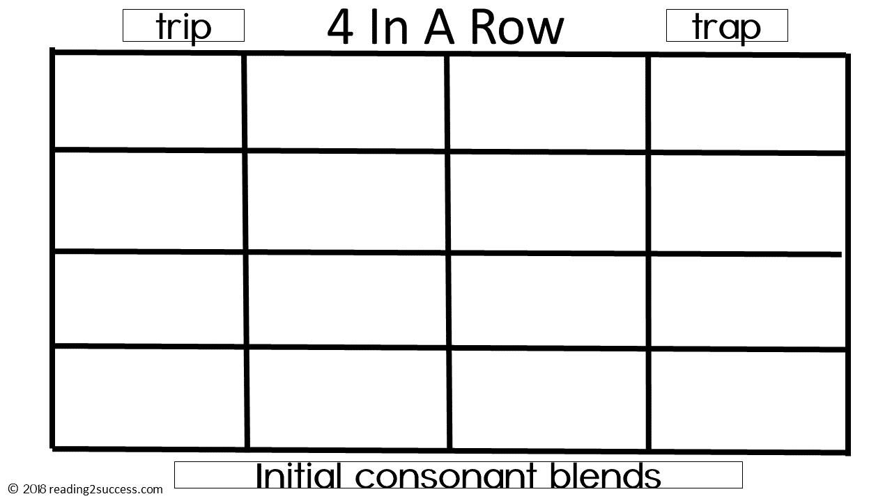 Reading2success: 4 In A Row Open Ended Game Inspired by 4 in a Row