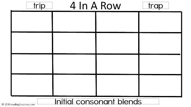 Reading2success: 4 In A Row Open Ended Game Inspired by 4 in a Row