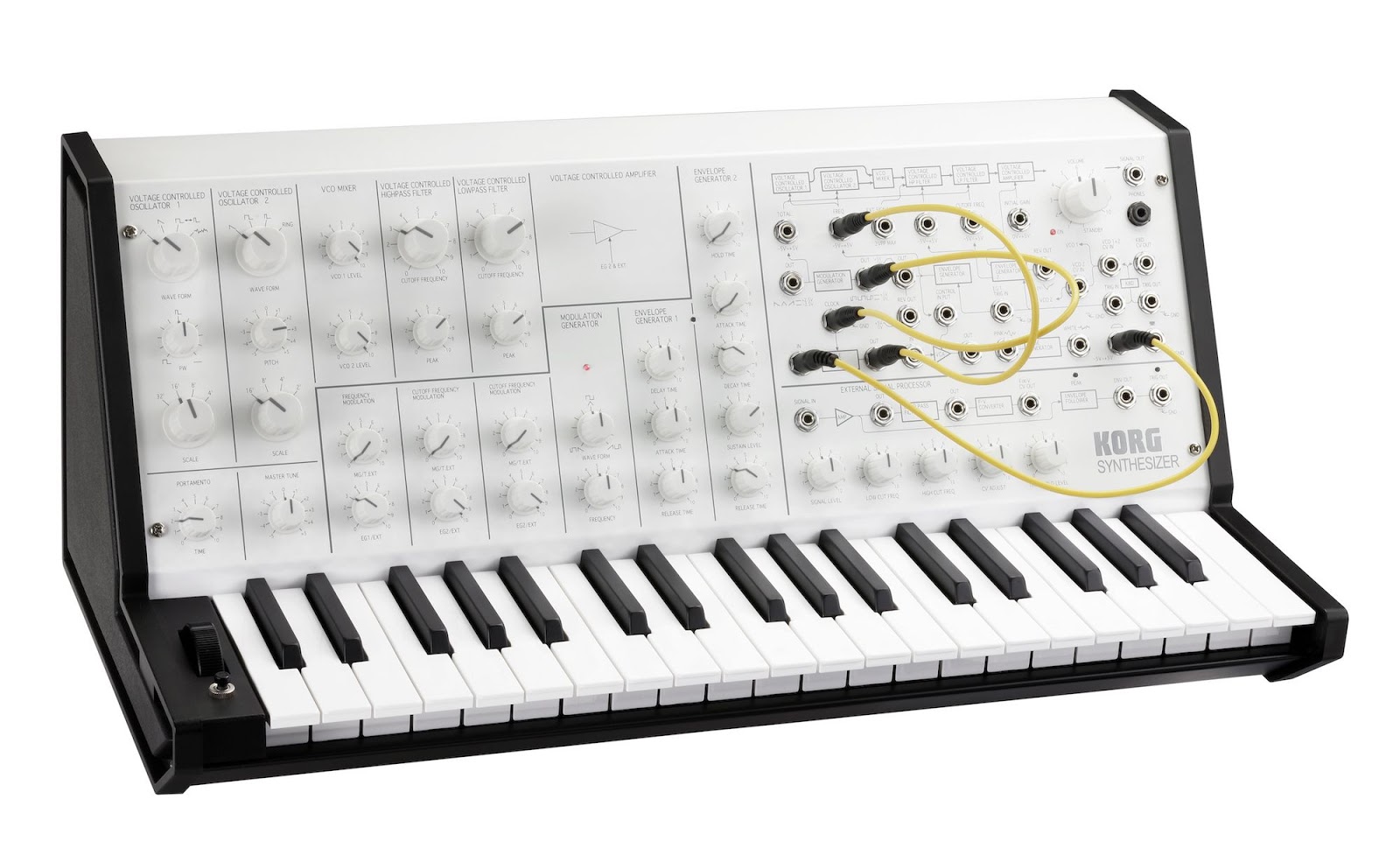 MATRIXSYNTH: KORG Introduces White "Monotone" MS-20 Mini