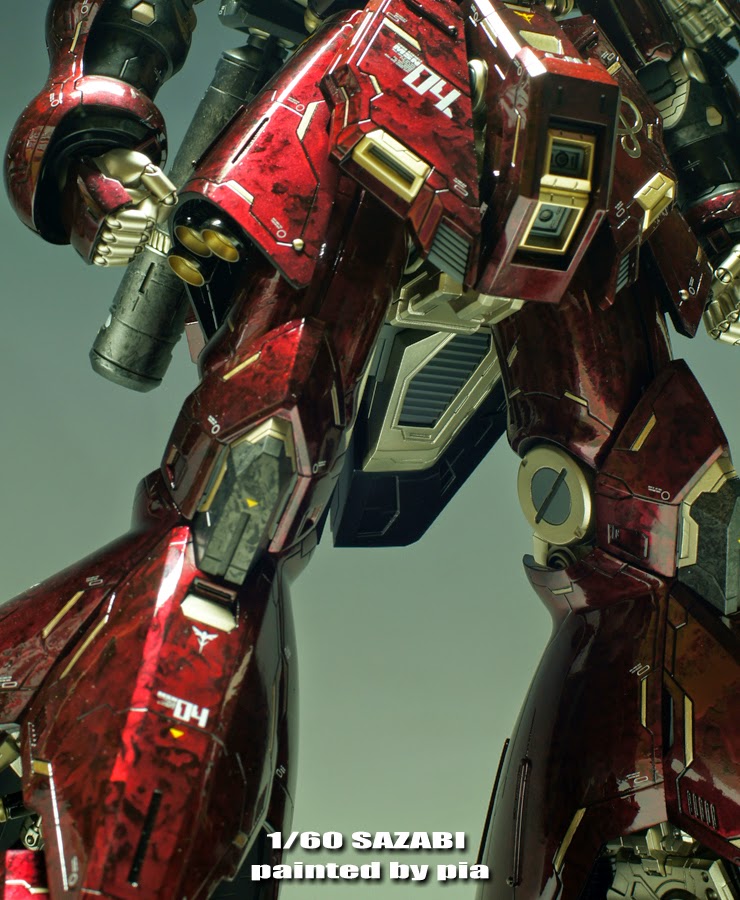 Painted Build: Neo Grade 1/60 MSN-04 Sazabi "Marble Paint Style"