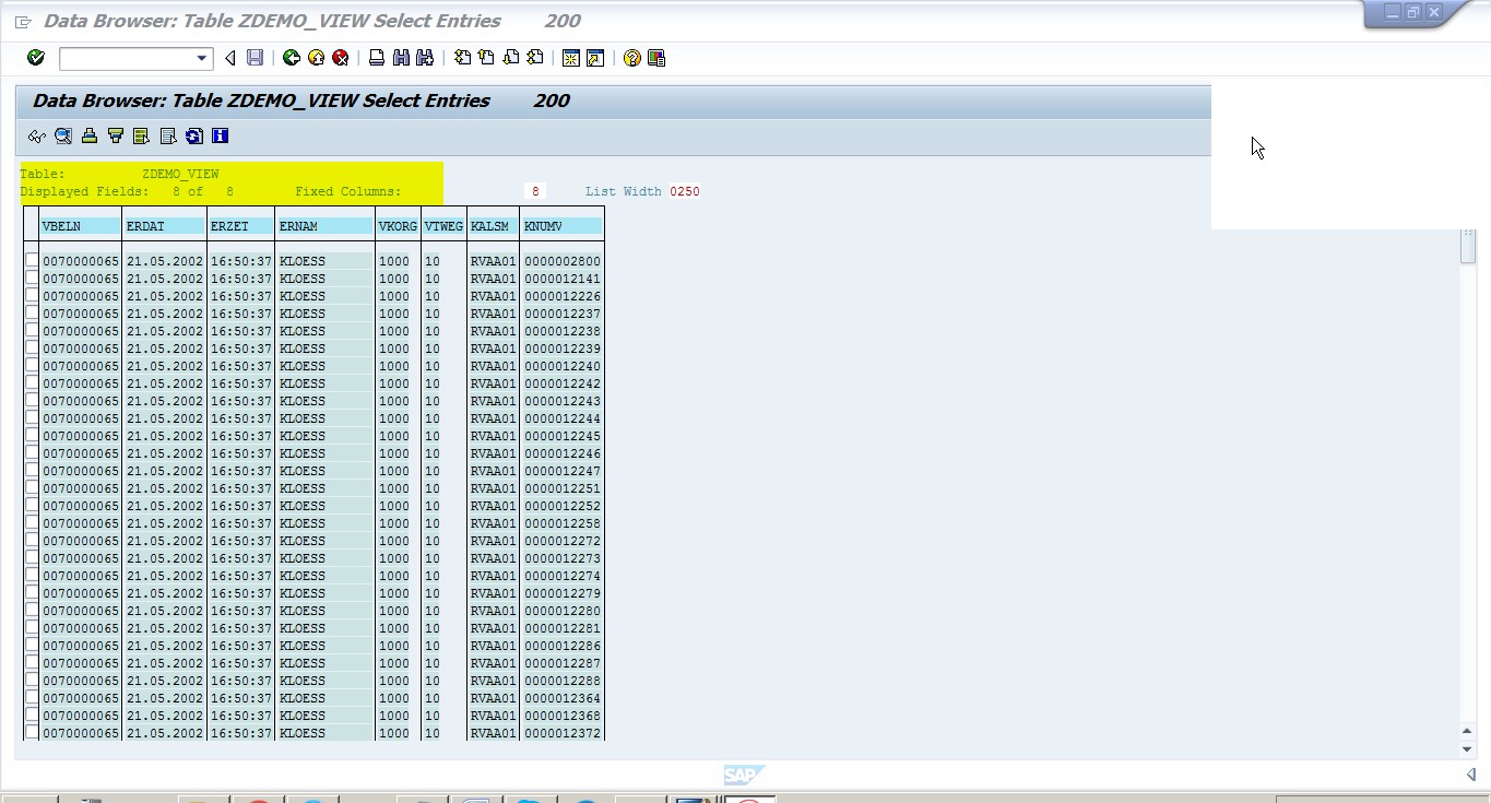 Creating Data Base View in SAP ABAP