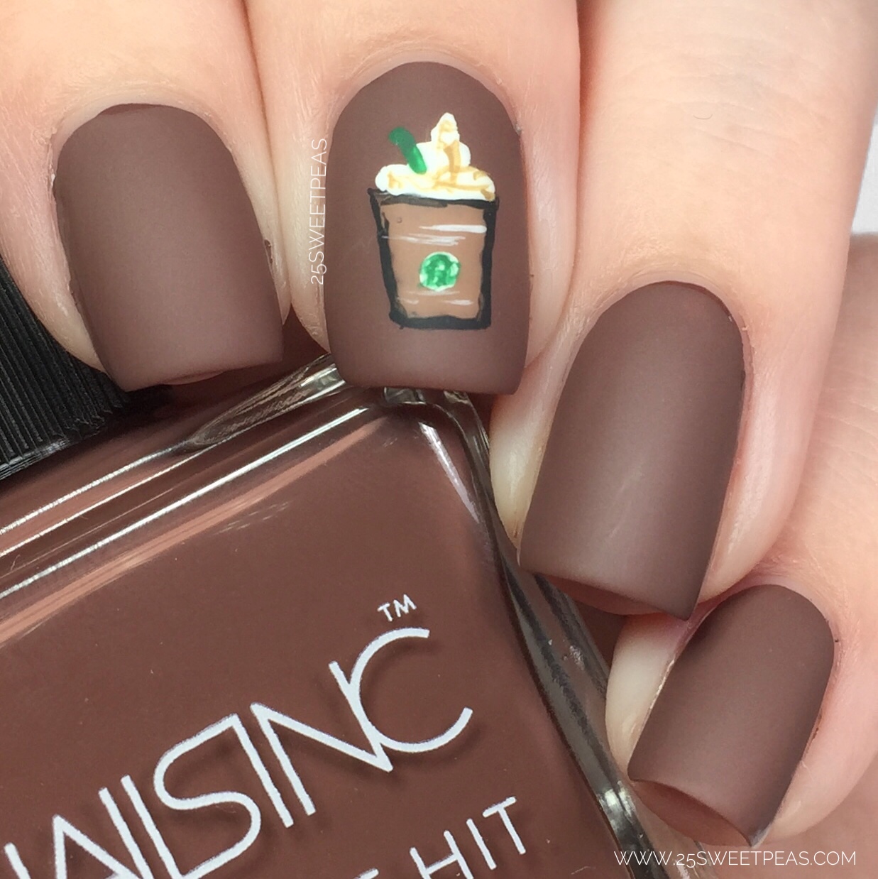 Nails Inc Caffeine Hit + National Coffee Day Nail Art — 25 Sweetpeas