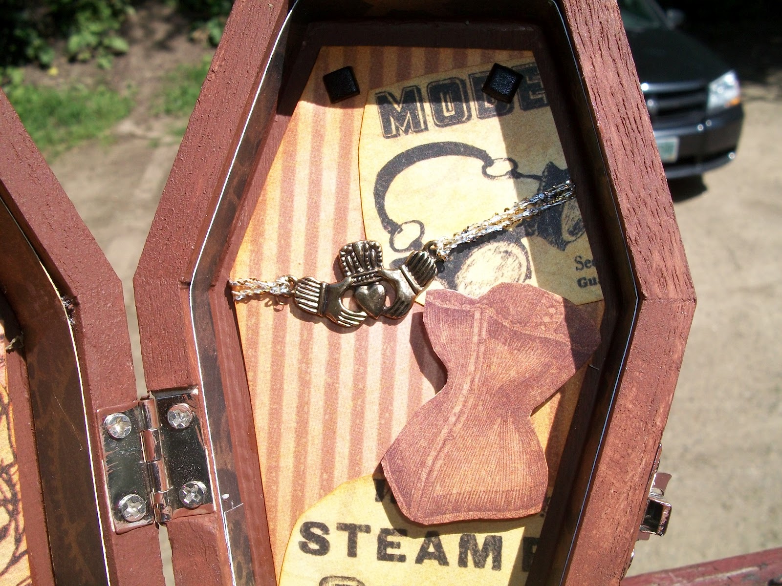 Blu_Butterfly Creations: Steampunk Altered Art Shadow Coffin