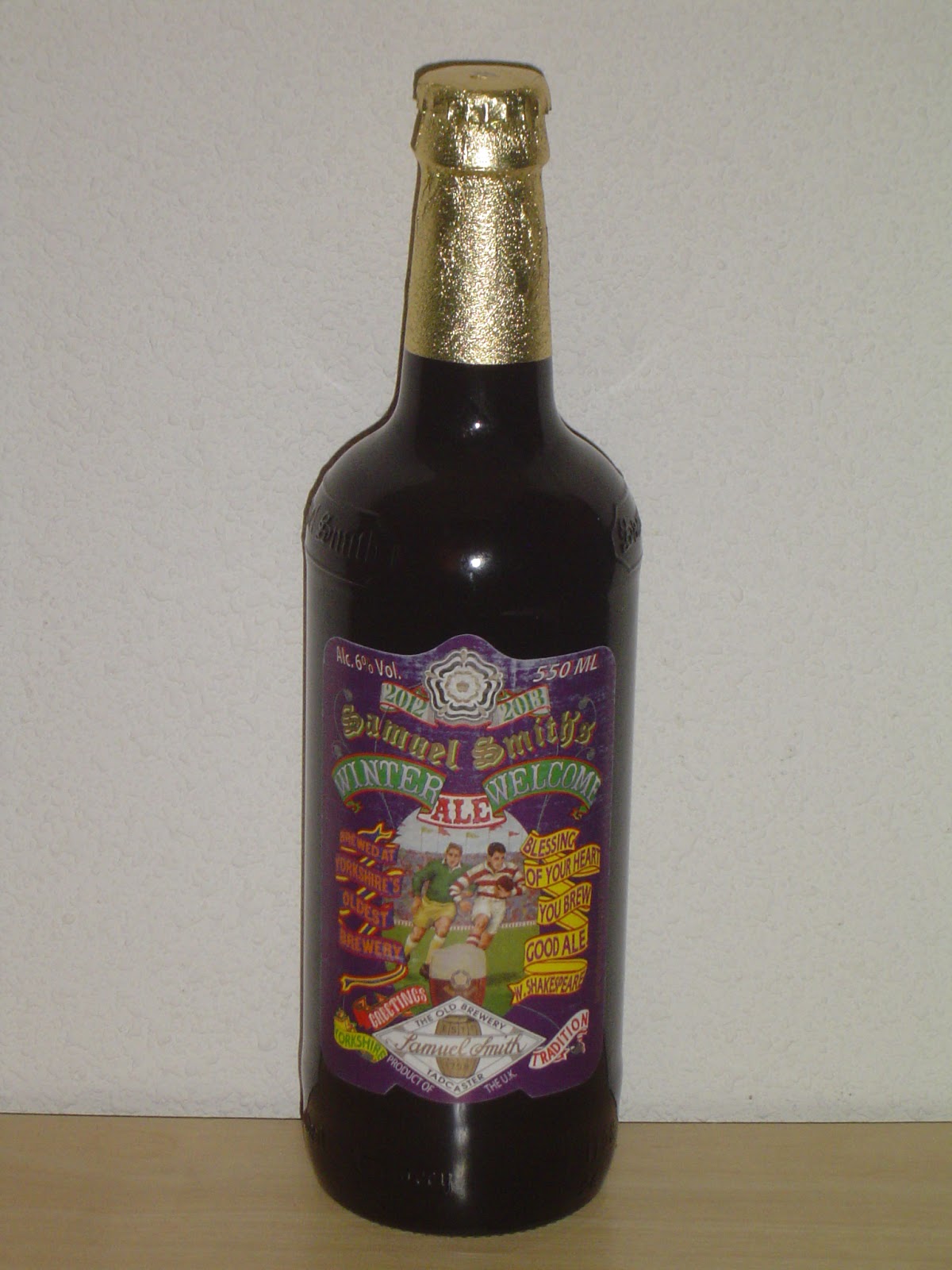 Coleccionando cervezas: Samuel Smith Winter Welcomw Ale 2012-2013