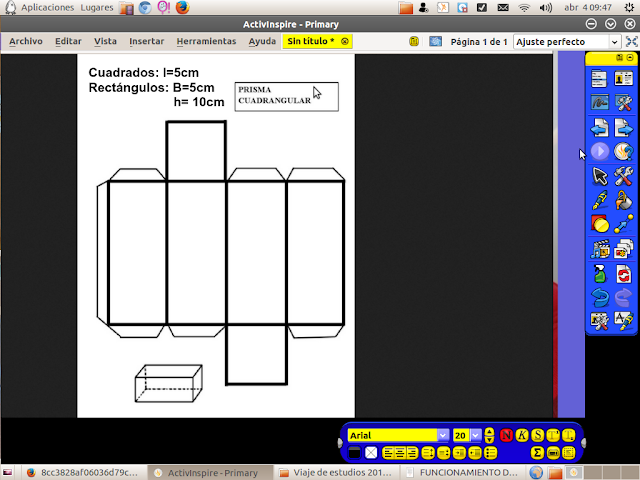 CPR Los Montes : Desarrollo del prisma cuadrangular