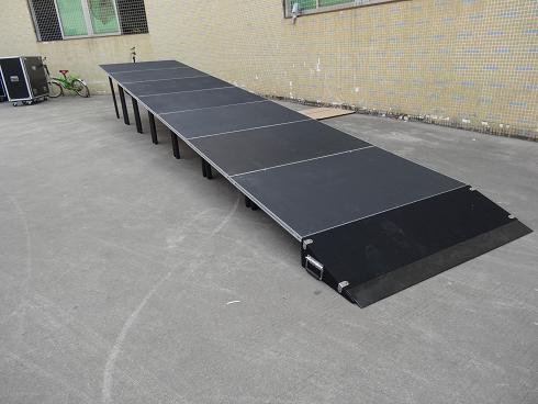 portable stage design: RK provides stage ramp and guard rail to help you