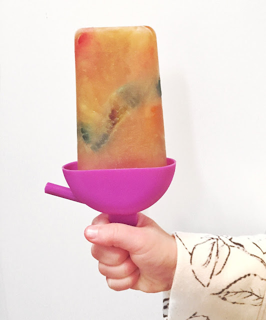 Pucker Up Style: Apple Cider Popsicles With Gummy Worms Inside.