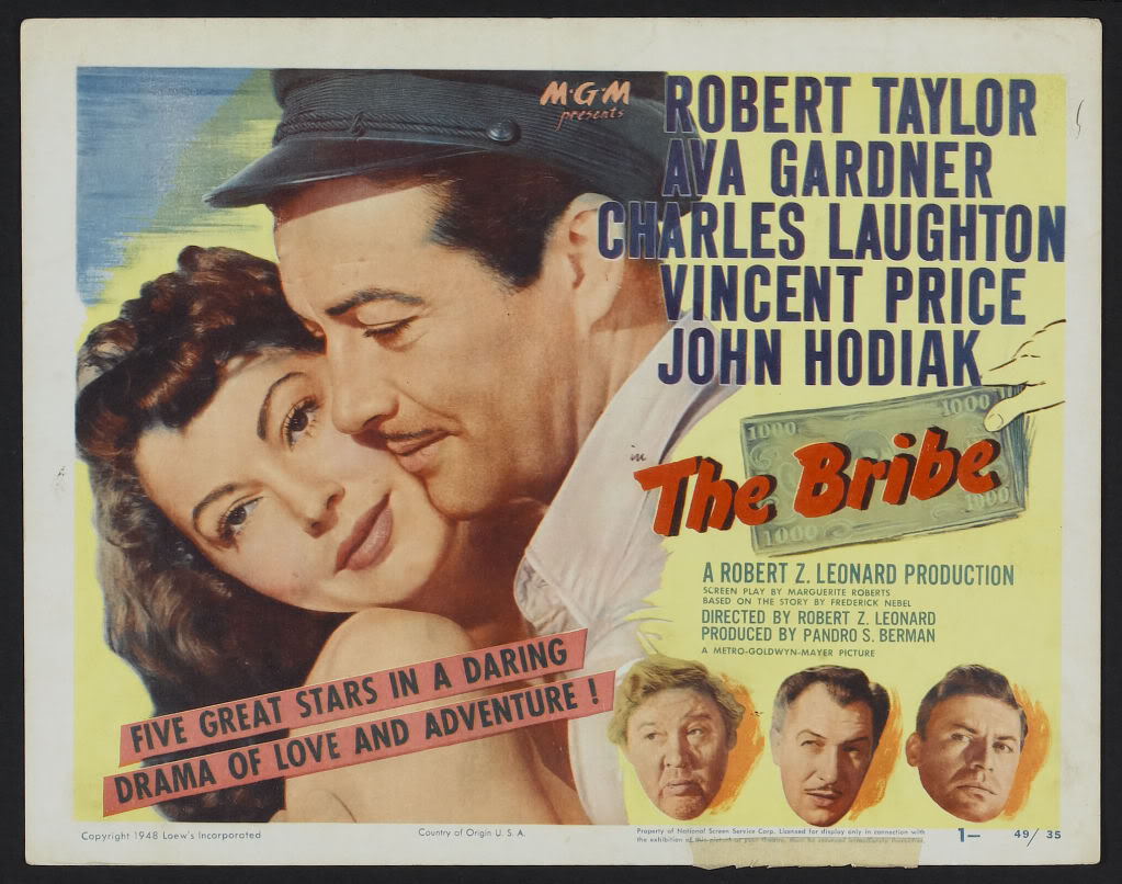 Movie Lovers Reviews: The Bribe (1949) - Charles Laughton on the Beach