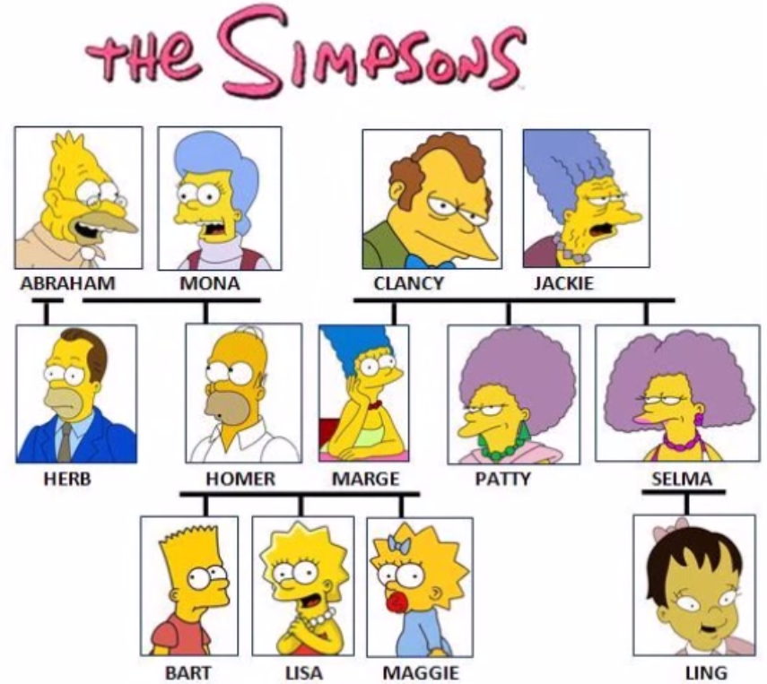 Teacher Lu Online: The Simpsons Family Tree