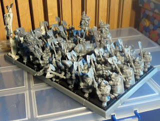 For Glorious Death !: Dwarf warrior unit with BSB Thane assembled