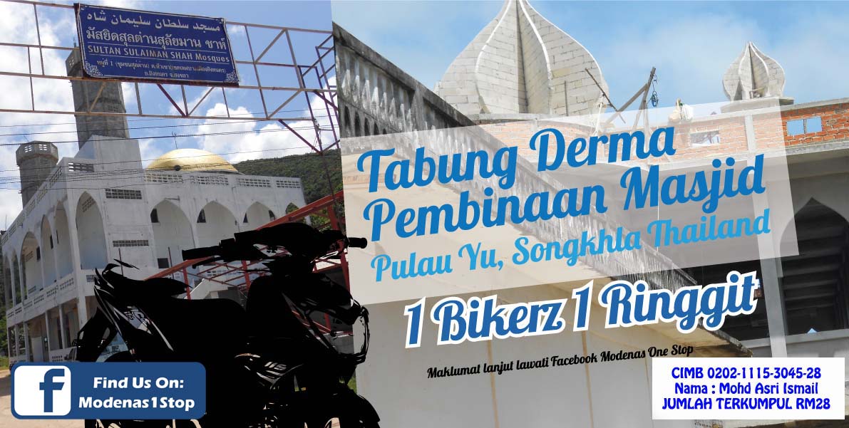 MODENAS Bike: Tabung Derma Masjid Pulau Yu, Songkhla
