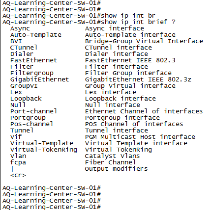 AQ Learning Center (Networks): cisco switch useful commands list