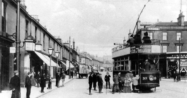 Tour Scotland: Old Photograph Tram Coatbridge Scotland