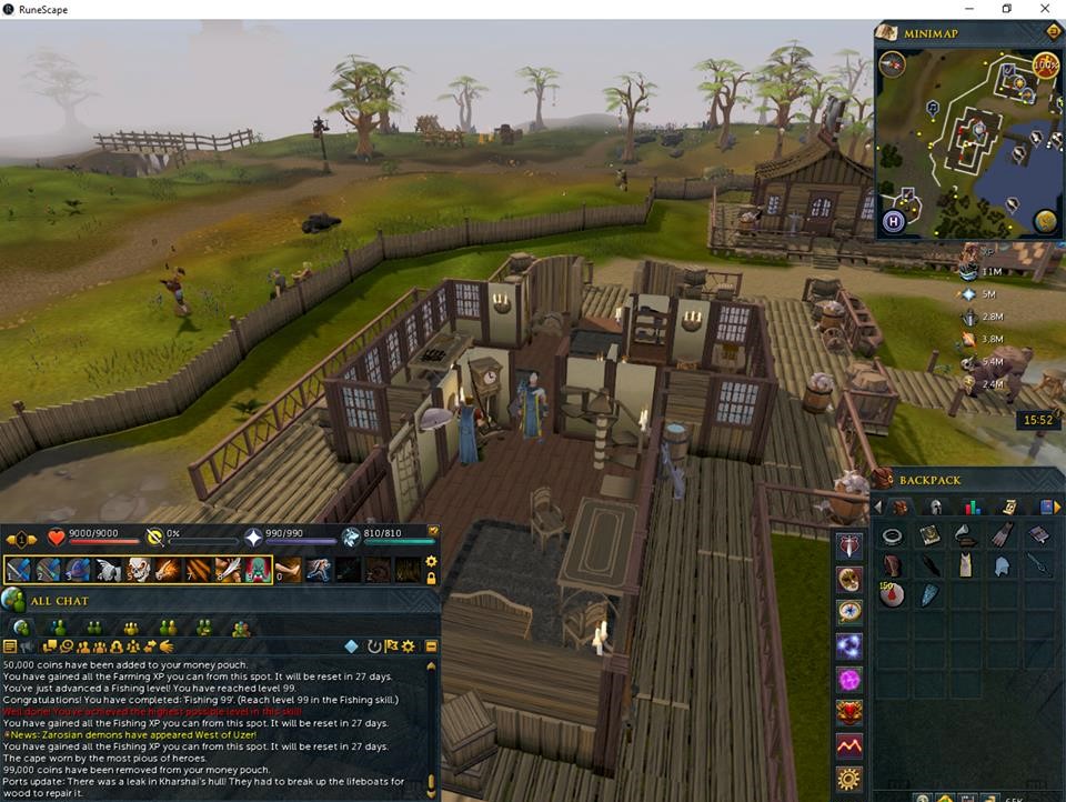Stars Uncounted - Ian's Fantasy Bookshelf: RuneScape Fishing level 99