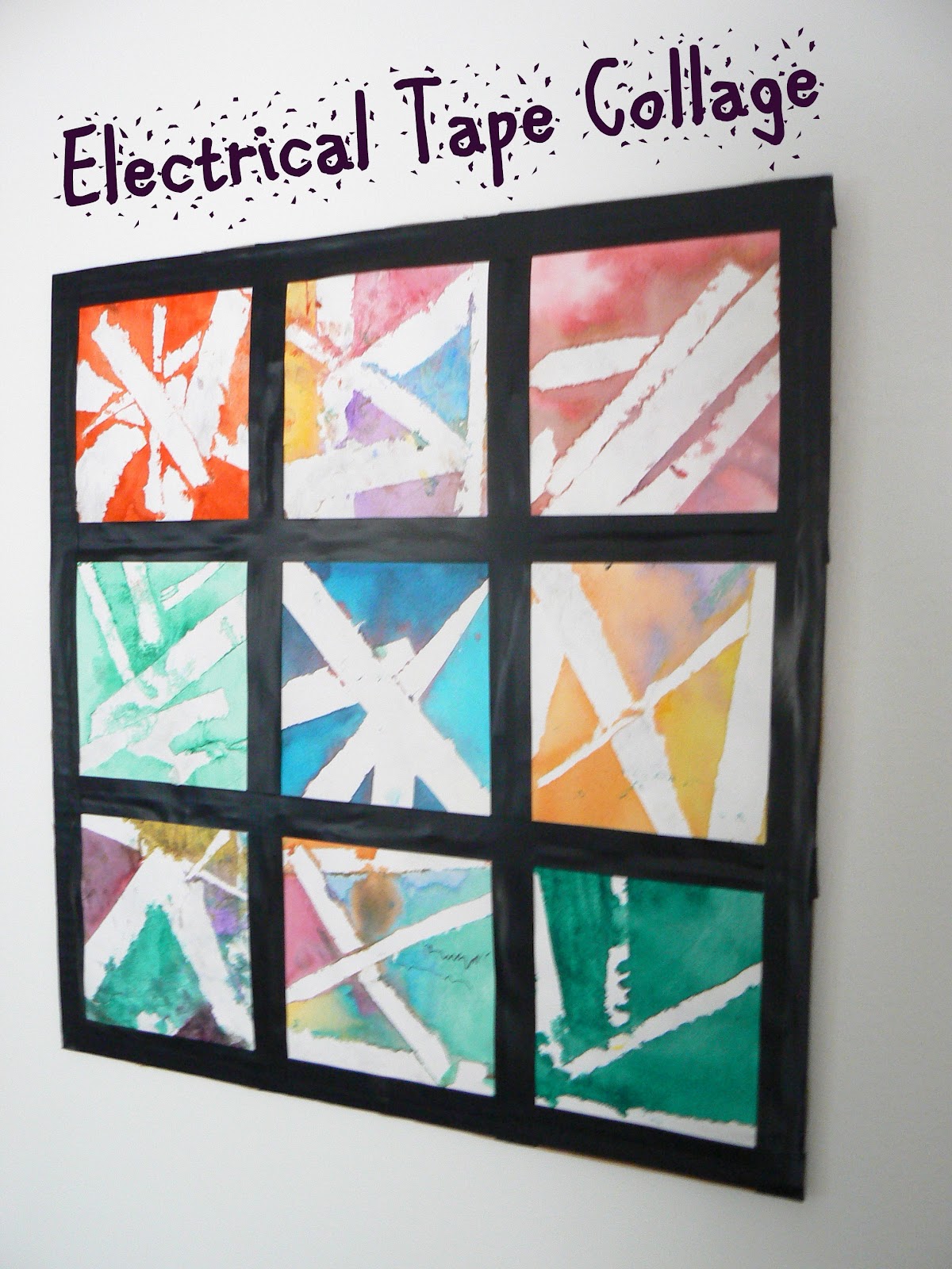 Having Fun at Home: Collaborative Art: Watercolor Resist Collage