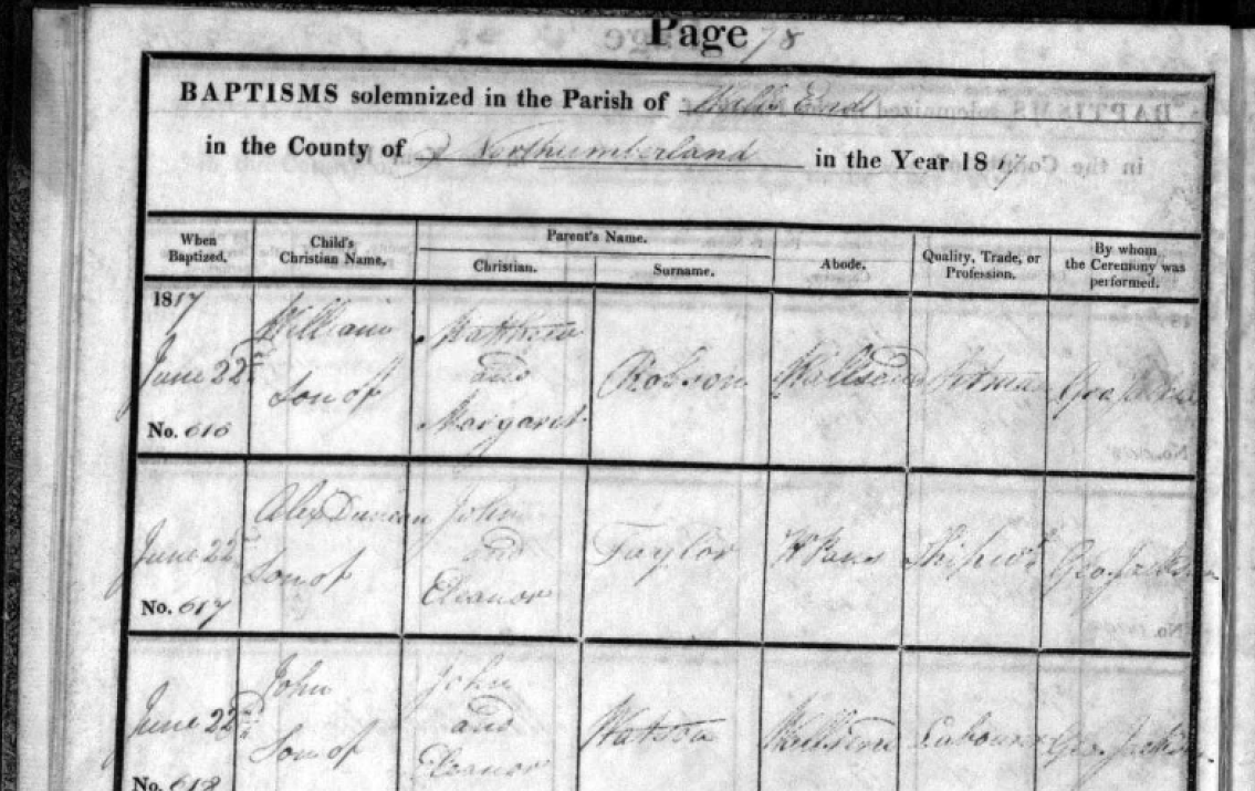 Robson Family History | Relatives Matter