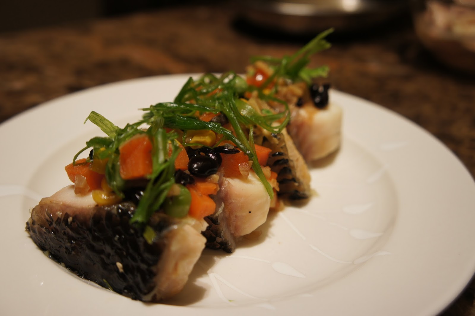 Say My Kitchen: Steam Fish Canapé with Chinese Black Beans and Frozen ...