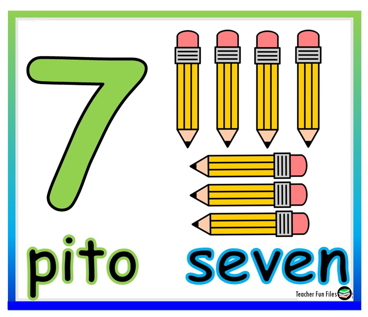 Teacher Fun Files: Number Flashcards English & Filipino