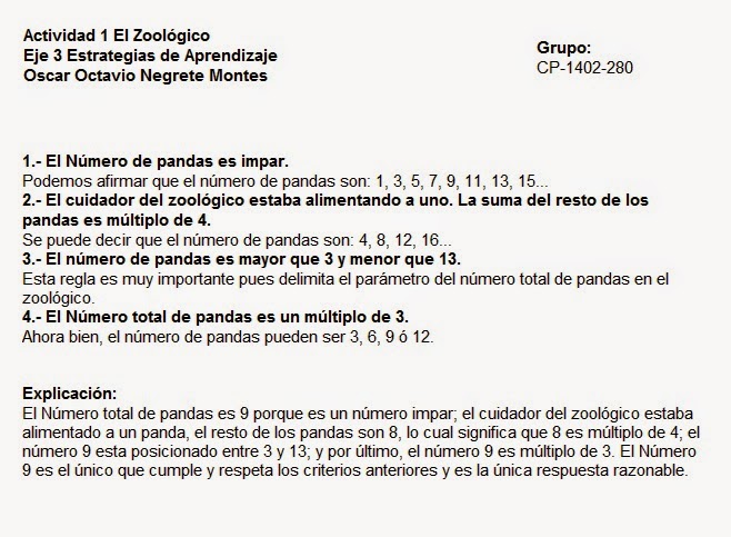 Oscar Octavio Negrete Montes: Actividad 1 El Zoológico, Eje 3 ...