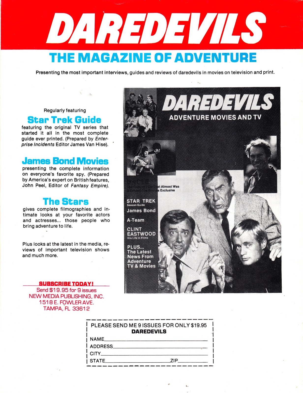 STARLOGGED - GEEK MEDIA AGAIN: 1984: DAREDEVILS MAGAZINE House Ad (NMP)