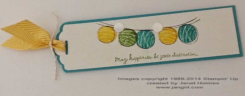 Stampin' Up Happy Congratulations Scallop Tag Topper Bookmark | Jan Girl