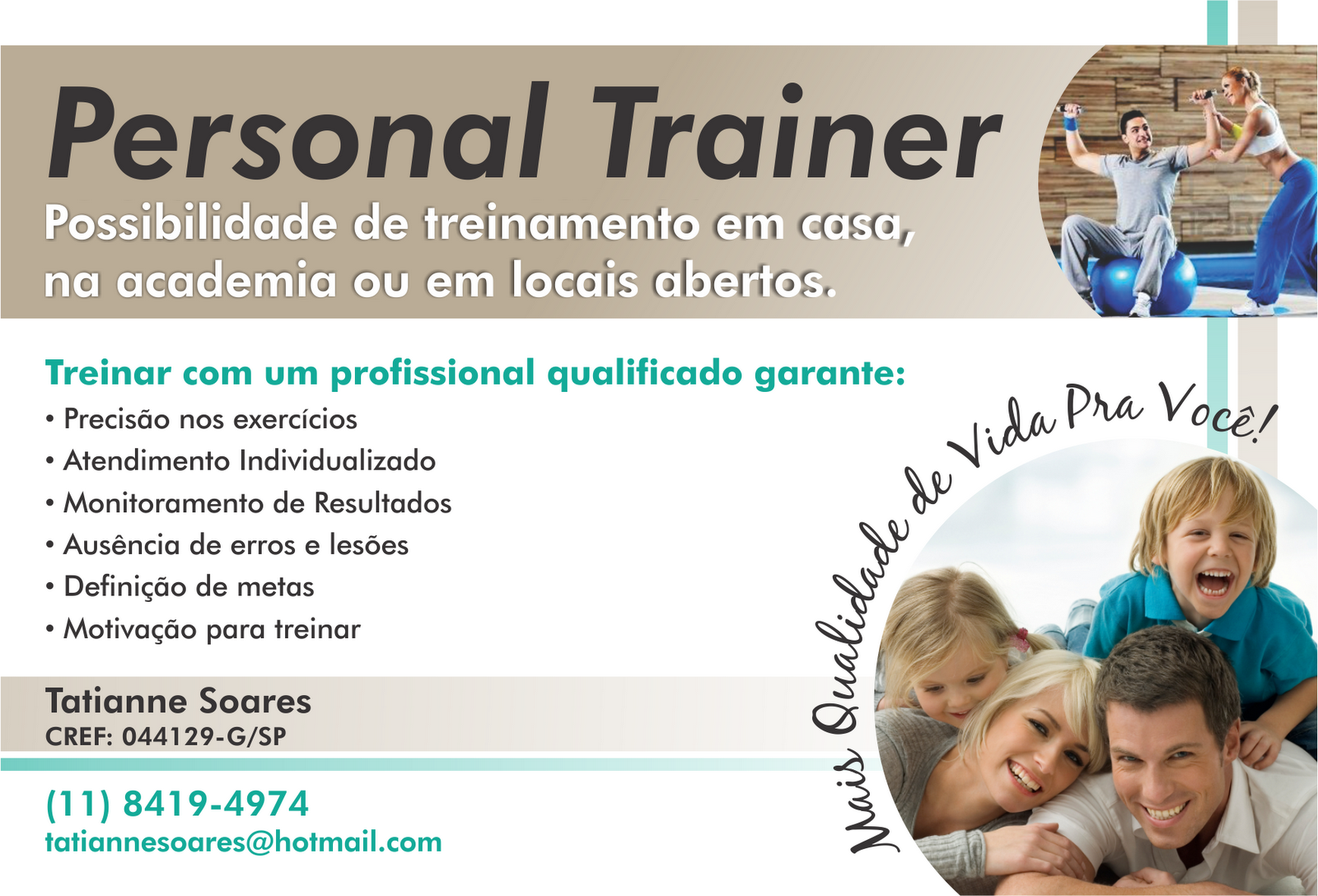 Marcio Designer: Folheto 10 x 15 | Personal Trainer