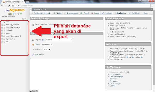 Cara Mudah Export Database Mysql Dengan Phpmyadmin Recom Info