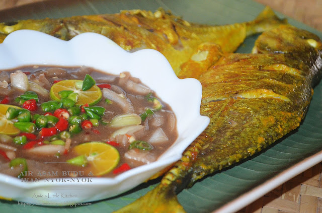 Ikan Nyok-Nyok Panggang, Sambal Air Asam Budu & Sayur Bening - Amie's ...