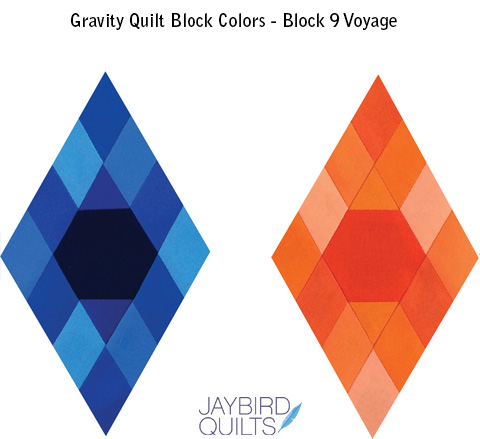 Jaybird Quilts: Gravity Quilt Block Colors - Block 9 Voyage