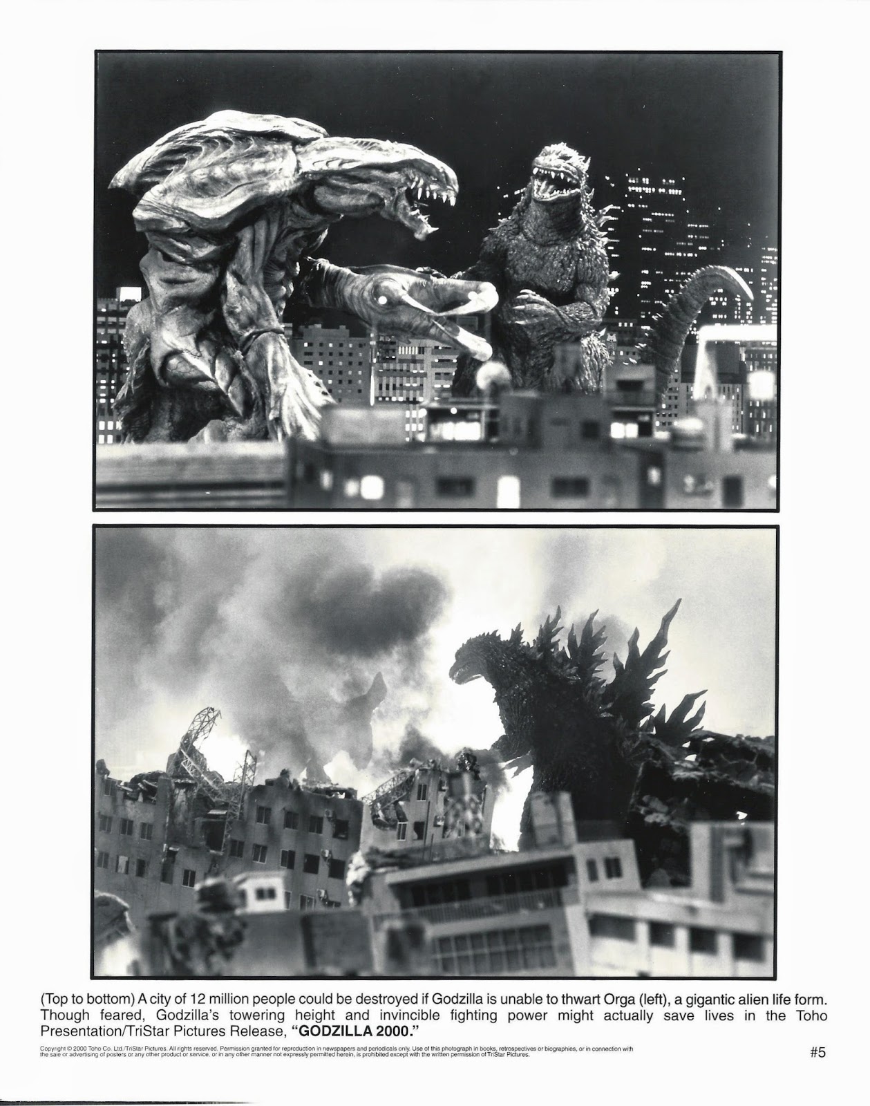 the sphinx: GODZILLA 2000 Press Kit (Columbia Pictures, 2000)
