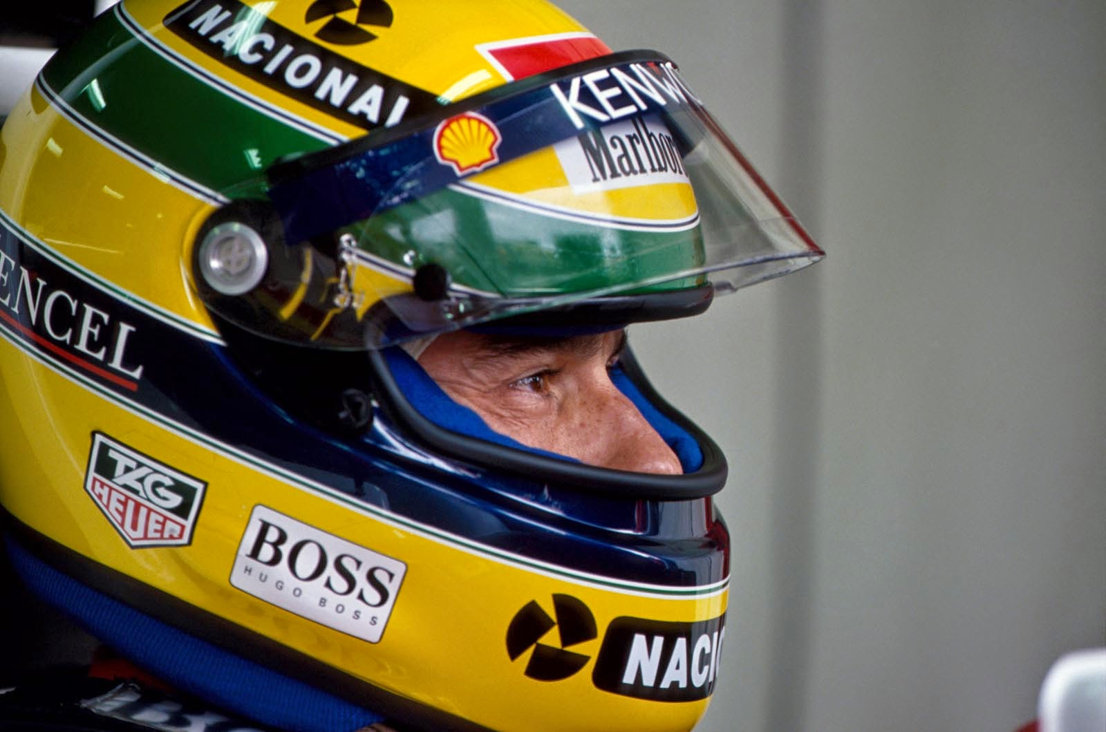 Ayrton Senna: Informações Sobre o Capacete 1993 de Ayrton Senna - Logos ...