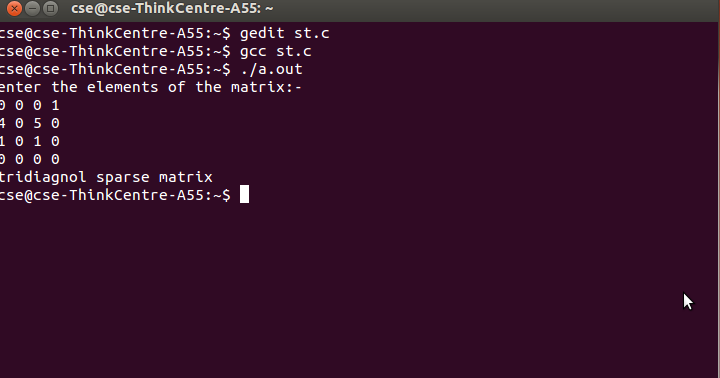 Friends C Program To Check Matrix Is Upper Or Lower Or Tridiagonal Matrix 