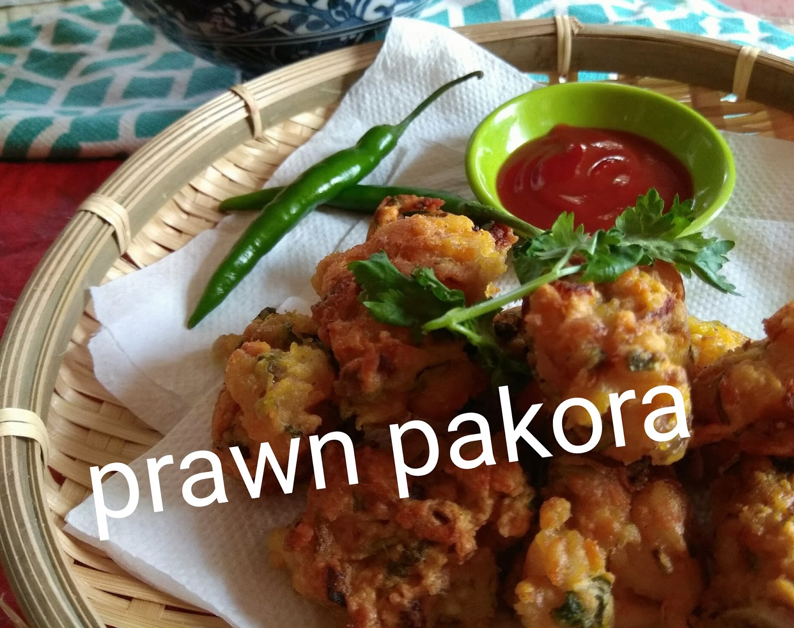 Ghar Ka Khana: Prawn Pakora Recipe( Prawn Fritters)-(Appetizer)