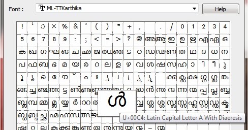 Malayalam font typing help - gourmetmsa