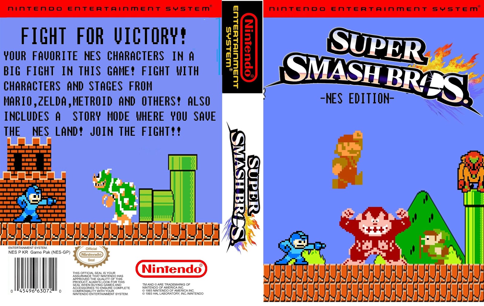 O Mestre Gamer: CAPAS DE JOGOS - Super Smash Bros. para NES