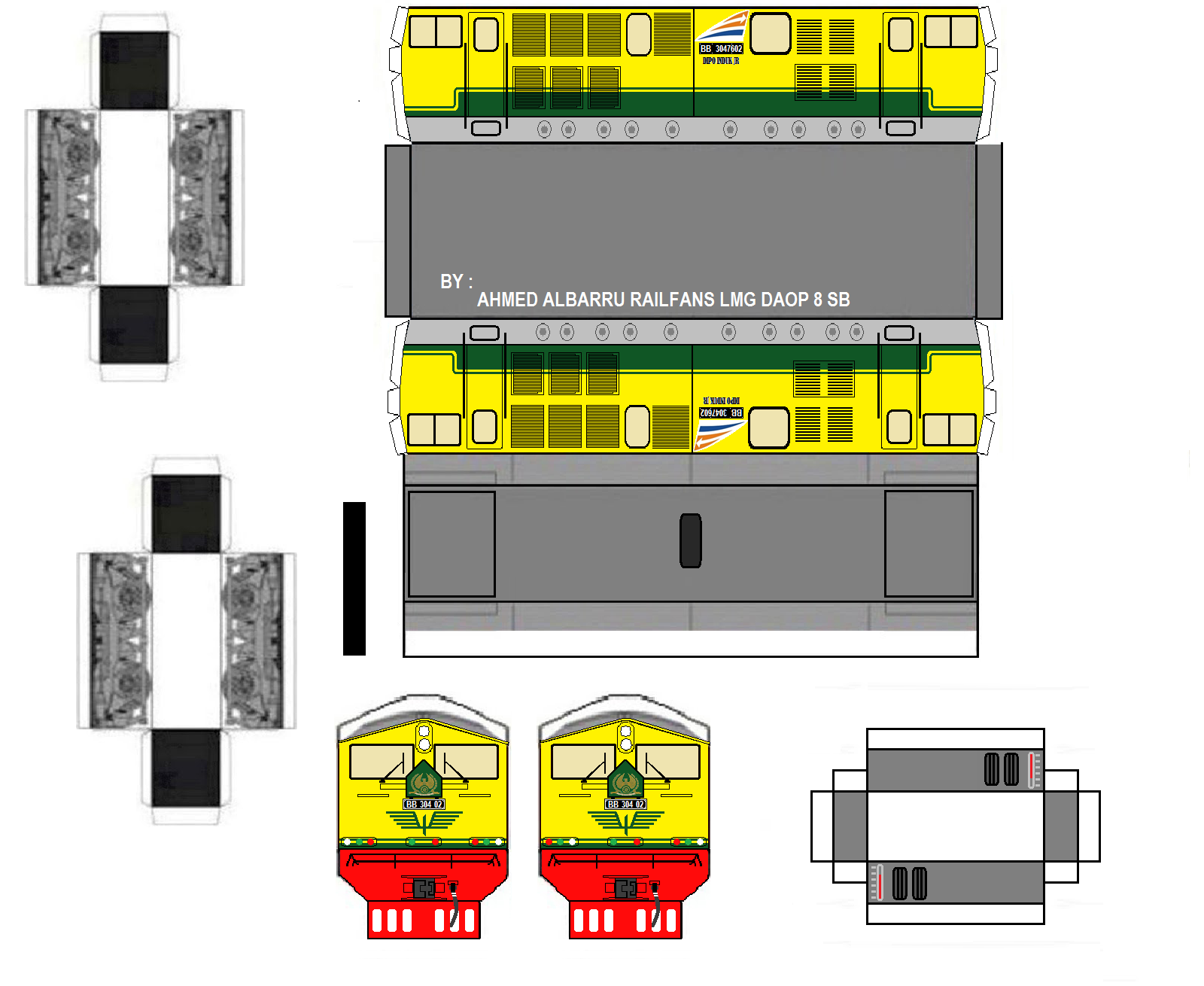 Selamat Datang Para Pengunjung Blog Saya: Papercraft Kereta Api Indonesia