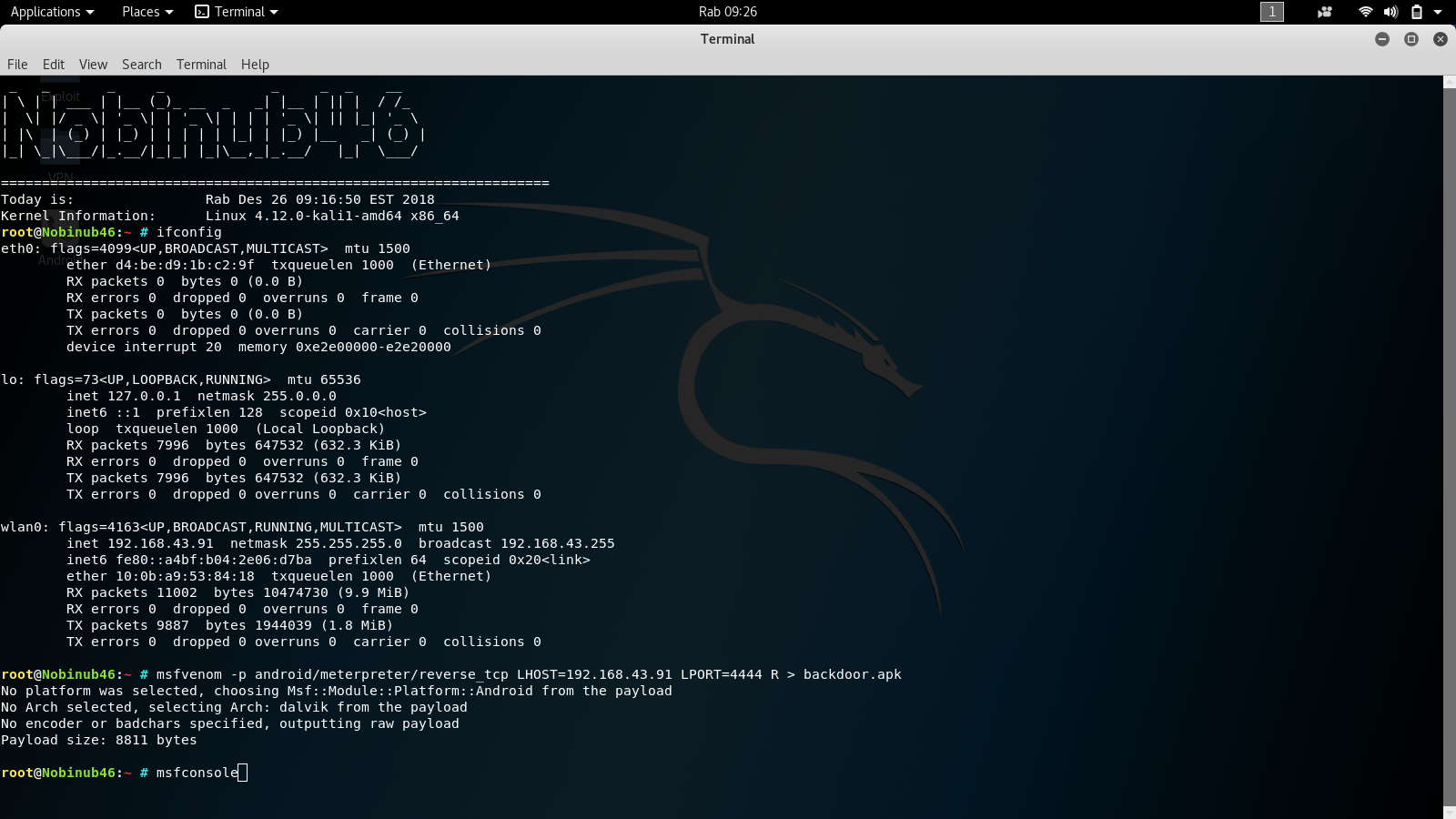 Welcome To Nobinub46 Blog Tutorial Menggunakan Metasploit Bagi Pemula