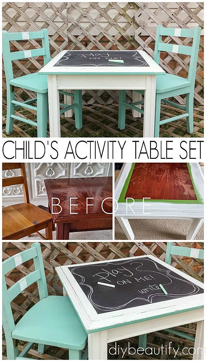 Create an Activity Table Set for Kids with Mismatched Furniture - DIY ...