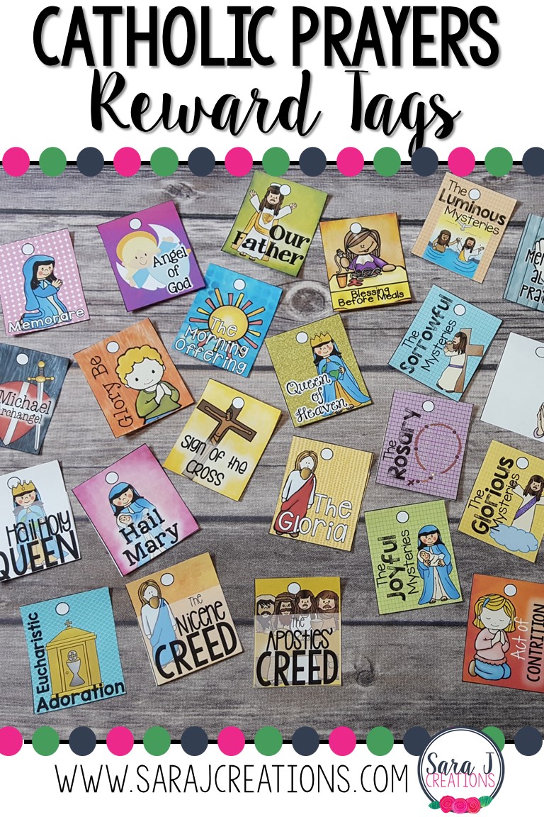 Catholic Prayer Reward Tags | Sara J Creations