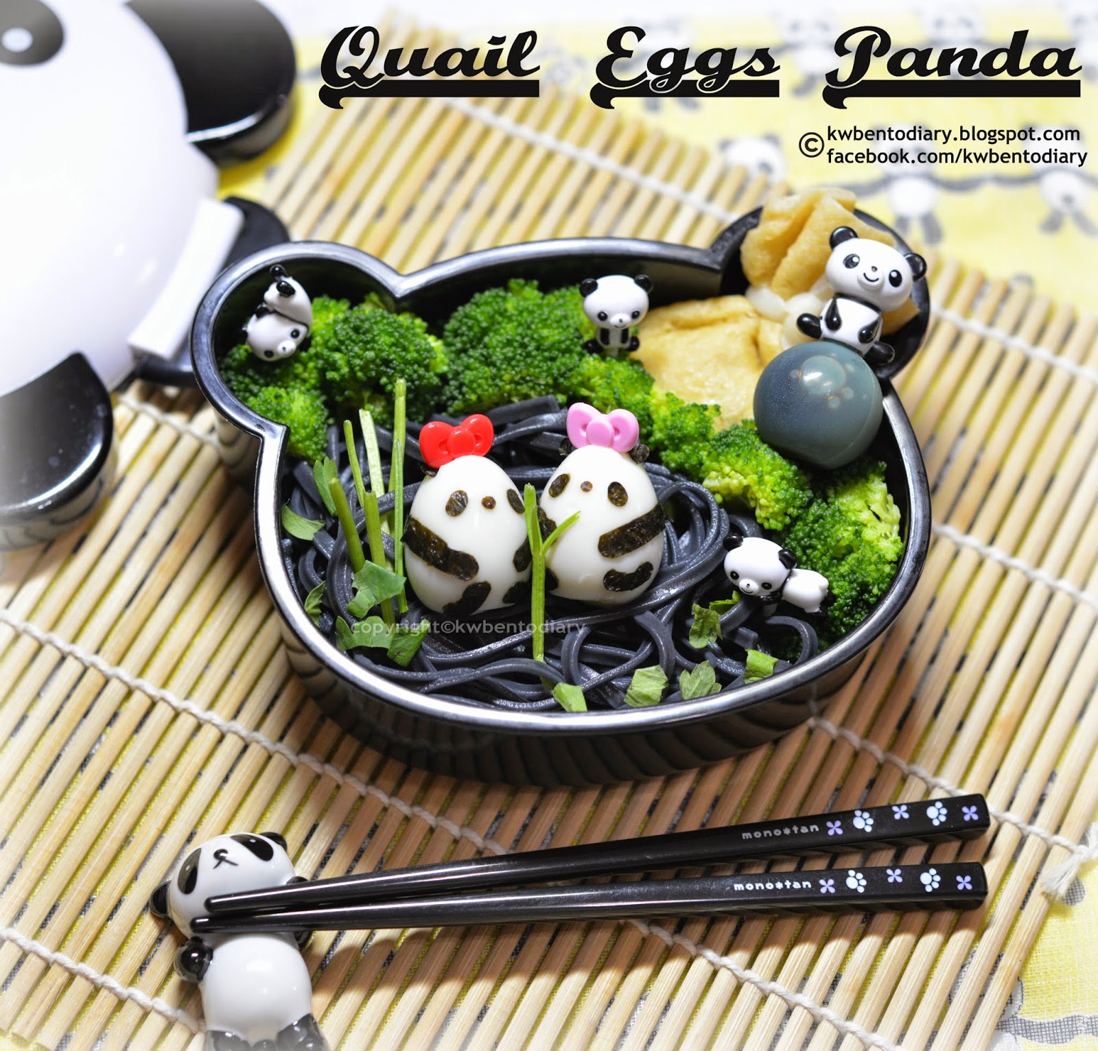 Karenwee's Bento Diary: Bento2014#May12~Quail Eggs Panda Obento
