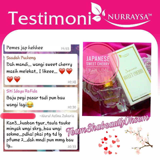 Cik Bebeq Beauty Shop : PERFUME NURRAYSA JAPANESE SWEET CHERRY ...
