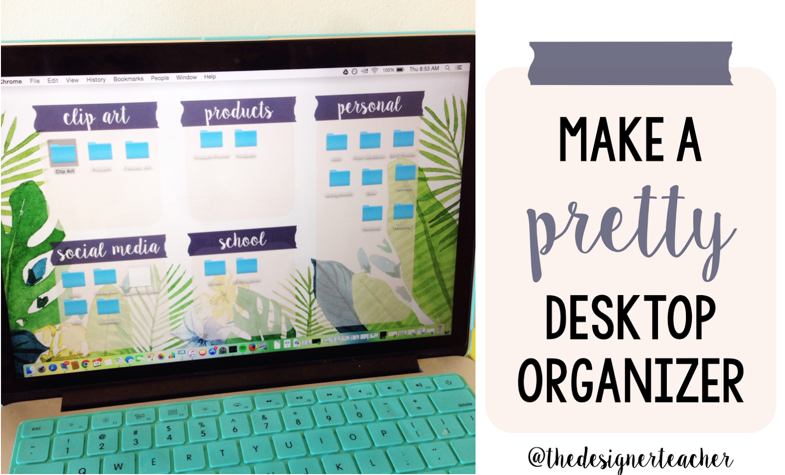 The Designer Teacher: Make A Pretty Desktop Organizer