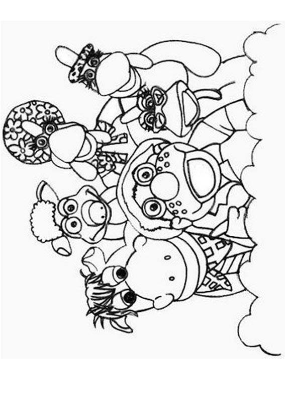 Turma Cocorico - Desenhos preto e branco para colorir