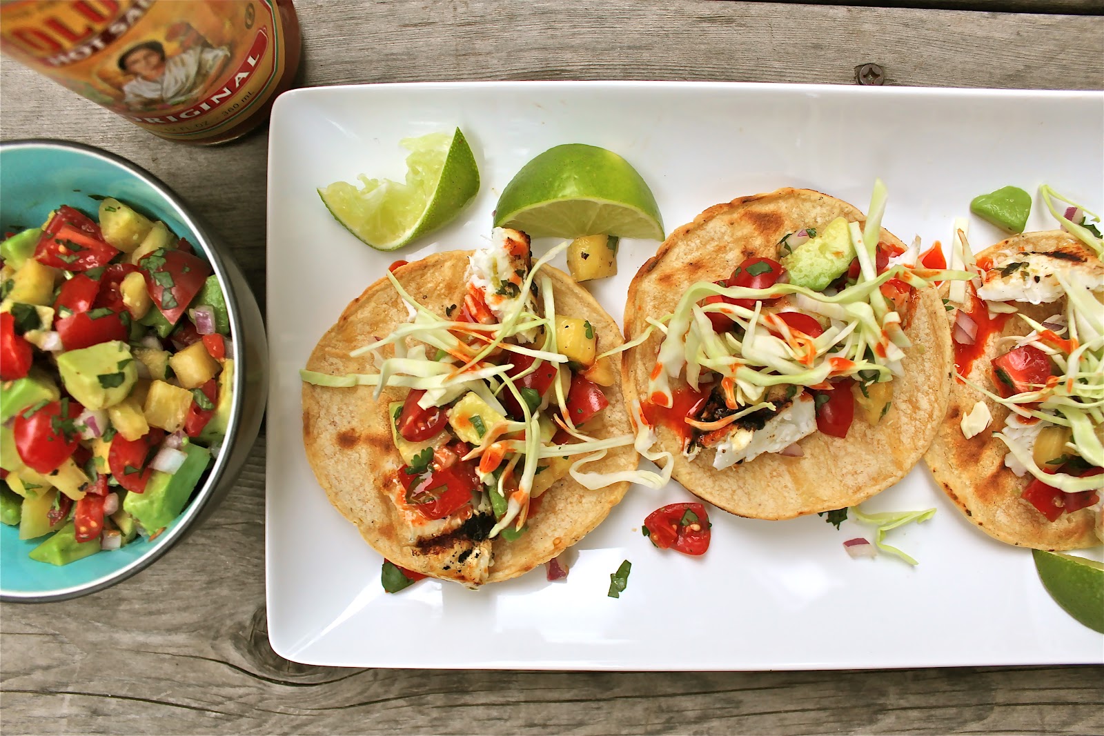 Grilled fish tacos with pineapple salsa | lieslicious