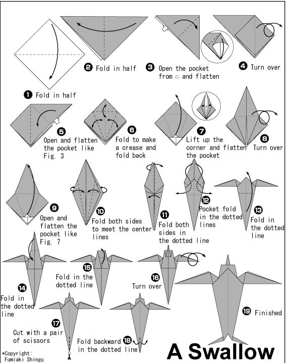Origami Swallow