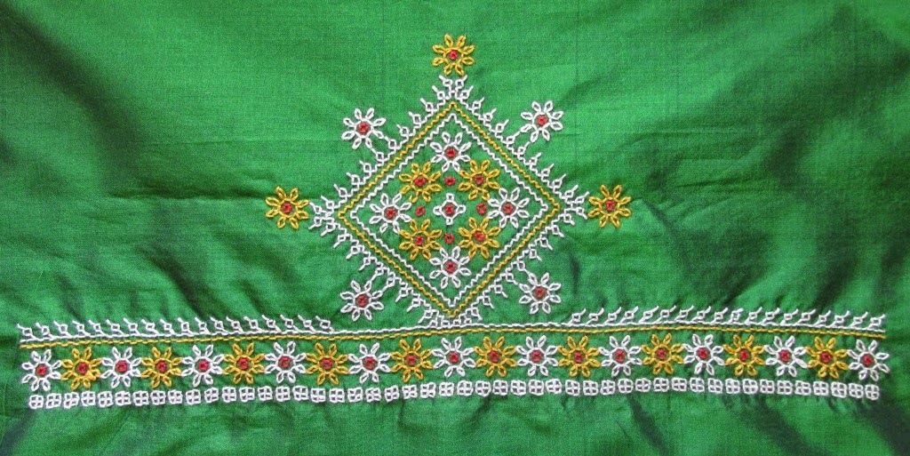 MY CRAFT WORKS: Kasuti Embroidery Yoke and border