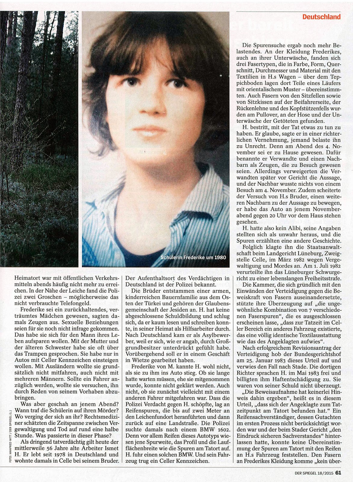 Hambühren: Mordfall Frederike von Möhlmann