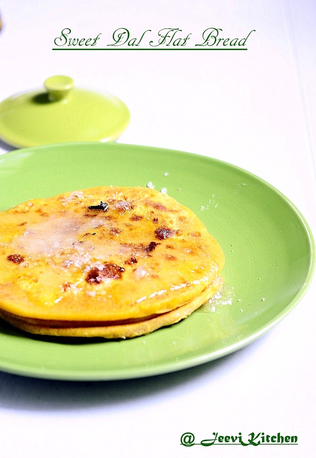 Jeevi Kitchen: Jeera Kadalai Paruppu Puranam Poli | Sweet Dal Flat Bread